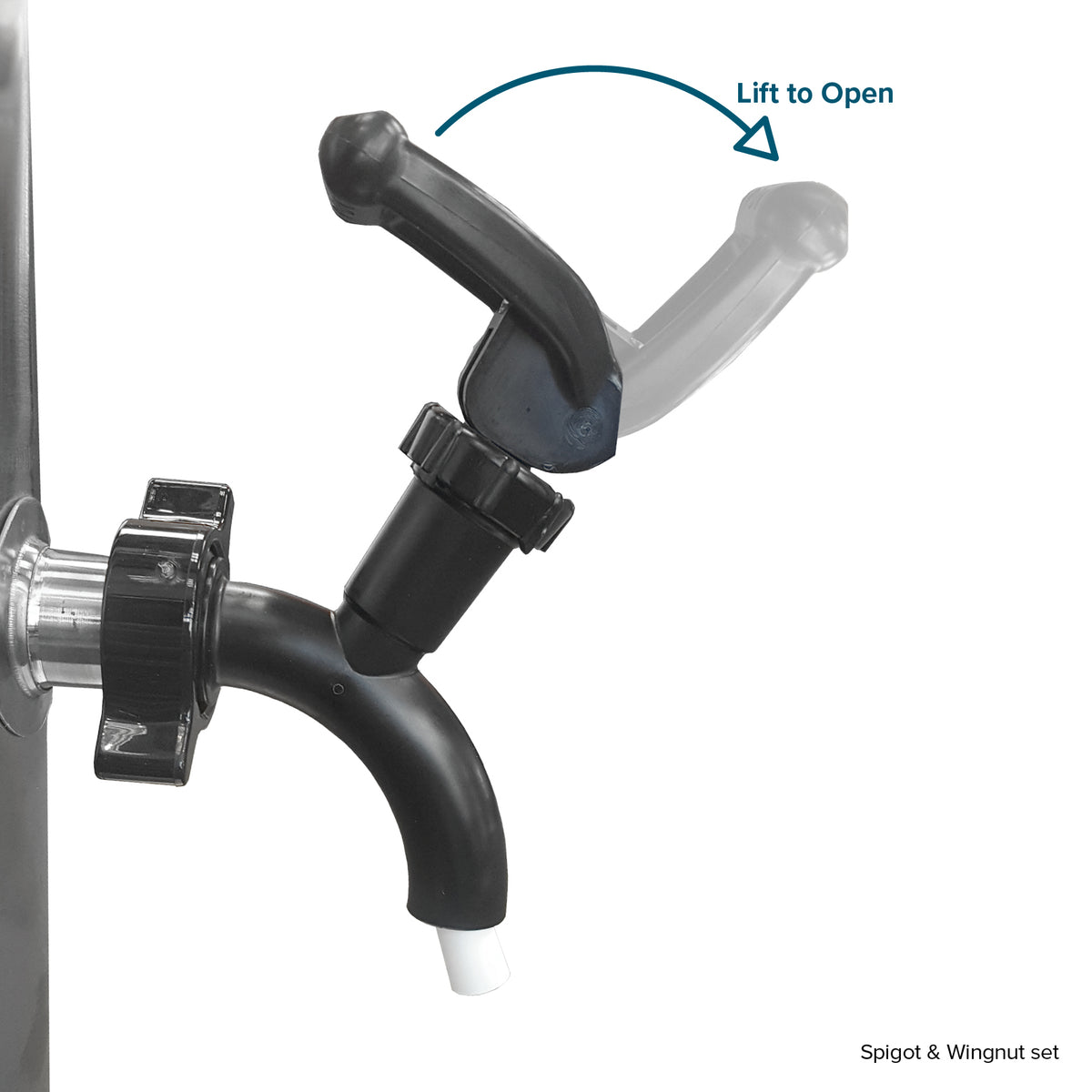 Liquibox Tea and Coffee Pinch Tube Spigot & Wingnut for Metal Urns